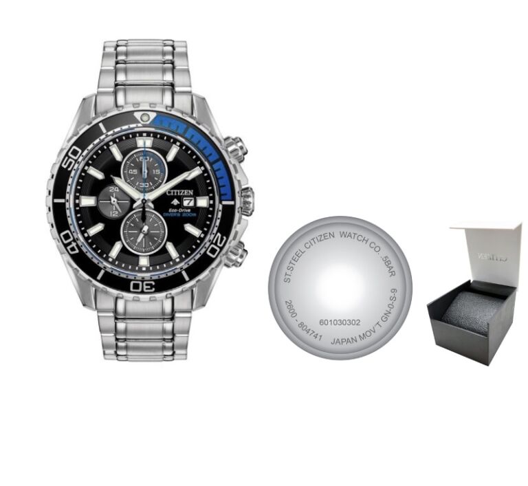 Reloj Caballero Citizen en acero inoxidable, con cronometro y fechador ...